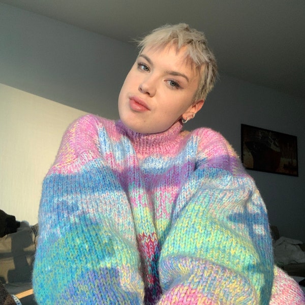 Hand Knitting Pattern -the Jupiter Jumper - Etsy