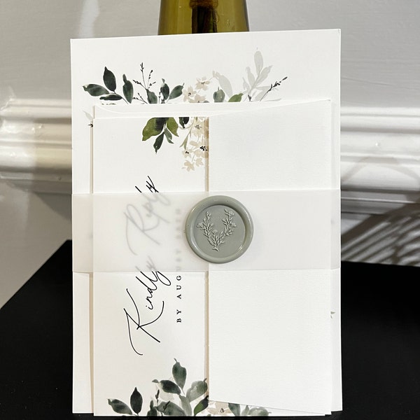 Vellum Wraps, Vellum Belly Bands for 5 X 7 Invitations, Diy Wedding ...