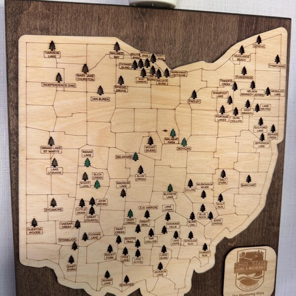 Customizable Pennsylvania State Park Tracking Map - Etsy