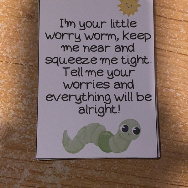 Worry Worm Tags & Worry Worm Cards for Crochet Worms, Loom Worms, the ...