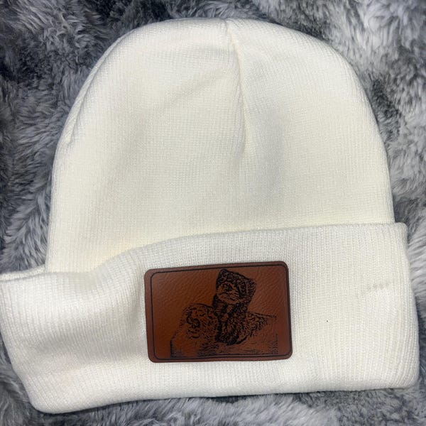 Personalized Beanies With Photo Engraved - Custom Cuffed Winter Hats ...