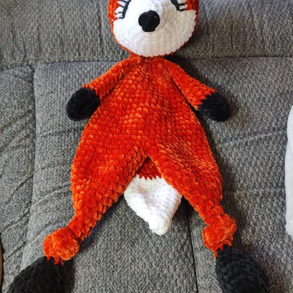 FOX Snuggler Plush Lovey Crochet Pattern PDF | Forest Animal Security ...
