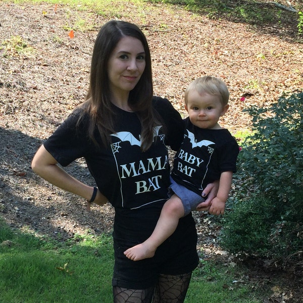 Mama Bat Baby Bat | Goth Baby Clothes | Mother Daughter Matching ...
