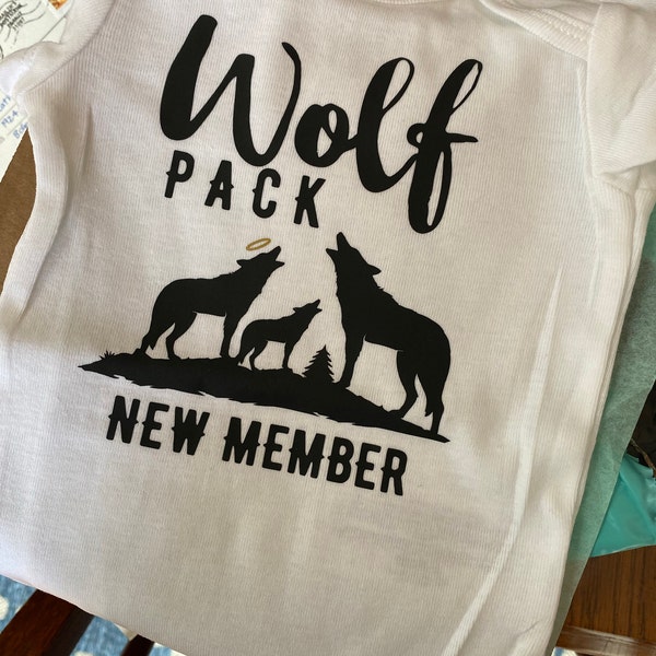 Wolf Pack | Wolfpack New Member | Newborn Clothing | Baby Shower Gift ...