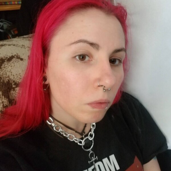 Vampire Ankh Chain Choker - Occult Goth Gothic Dracula Order Nosferatu ...