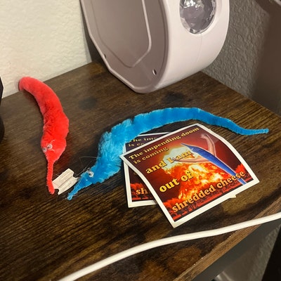 Worm on a String Meme Sticker Funny Meme, Squirmle, Fuzzy Worm - Etsy