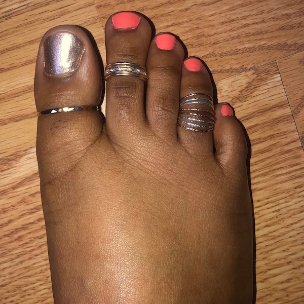 Big Toe Rings • Big Toe Ring • Sized • Pick One Style • Minimalist Ring ...