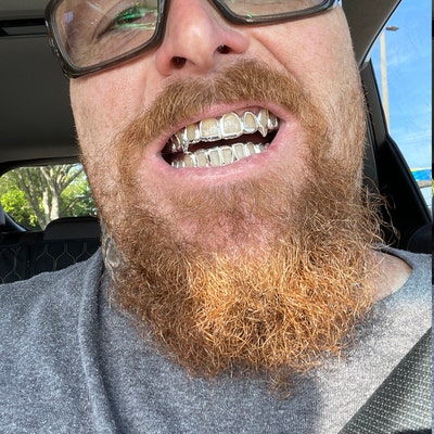 Silver Grillz 925 Sterling Silver Teeth Real Open Face Silver Grill - Etsy