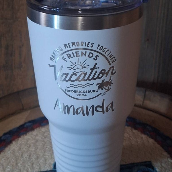 Personalized Vacation Tumbler, Family Vacation Cups, Beach Vacation ...