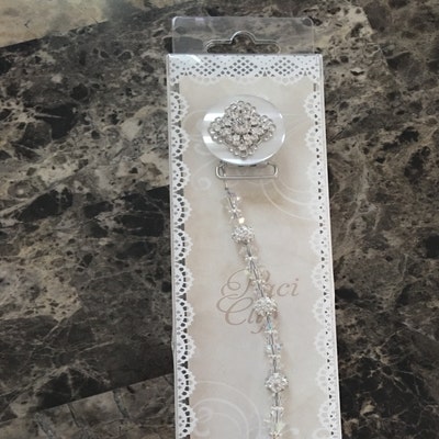 White Beaded Luxury Pacifier Clip CSHW MSRP 33.00 - Etsy
