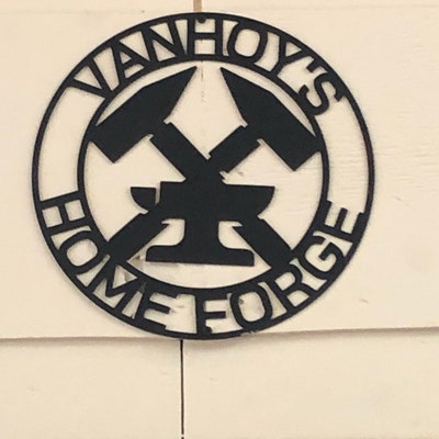 Home Forge Sign, Forge Sign, Blacksmith Sign, Metal Sign, Blade Smith ...