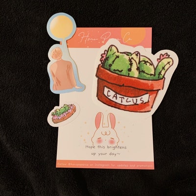 Cute Rabbit Asian Snack Stickers Kawaii Stickers Matte or Glossy ...
