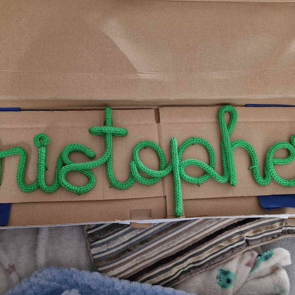 Knitted Name Sign,custom Wire Name,gifts for Kids,rope Words,nursery ...