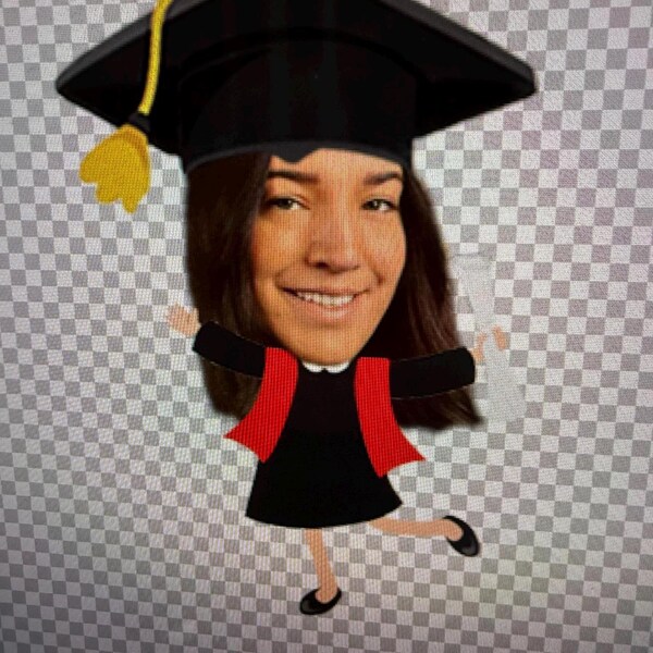 Graduation Photo Cupcake Toppers | Custom Photo Face Cupcake Toppers ...