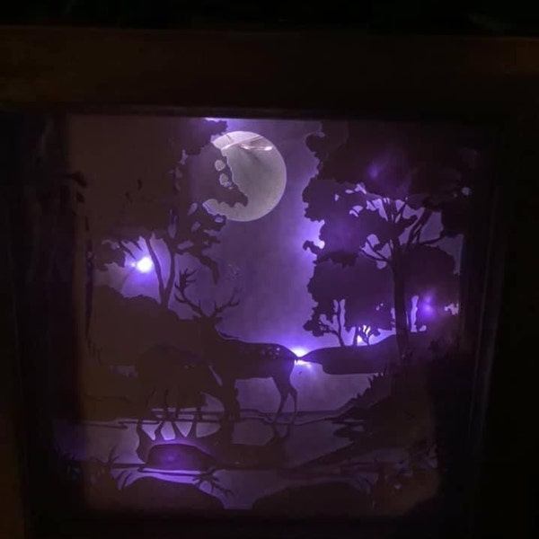 3d Deer Silhouette, Shadow Box Templates, Paper Cut, Files for Cricut ...