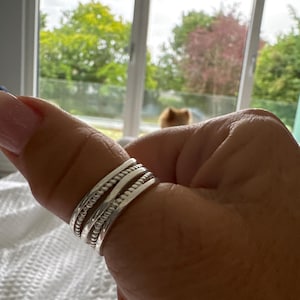 Silver Multi Layer Star Ring, Dainty Thumb Stackable Thick Adjustable ...