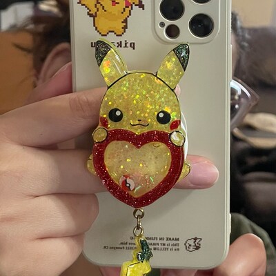 PREORDER Yellow Pika Poke Resin Red Heart Shaker Popsocket Grippy Phone ...