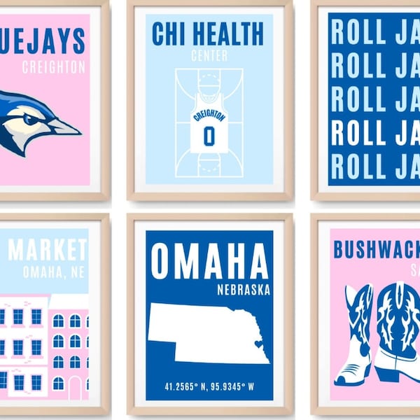 Custom College Digital Prints - Set of 6 - Etsy