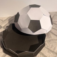 Soccer Ball Gift Box Svg, 3D Soccer Ball Svg, Football Ball Box Svg ...