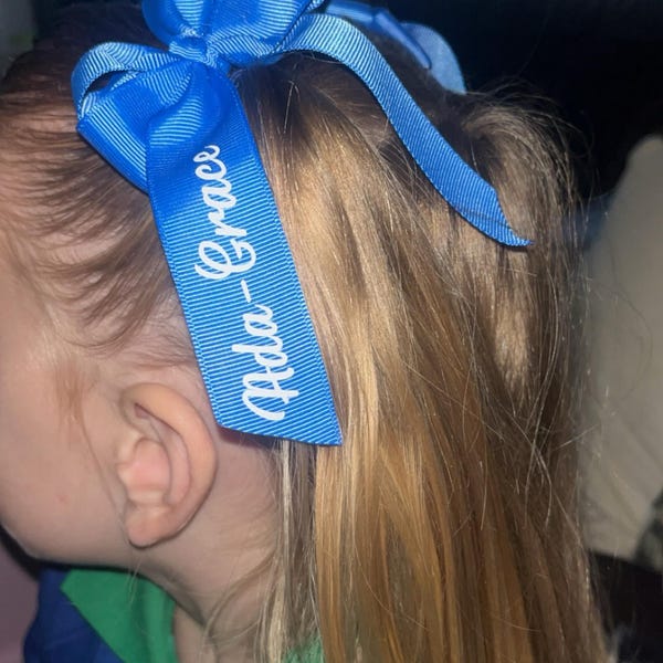 Pigtail Bow Set, Girls Hair Bows, Dandelion Yellow Hair Bow, Ribbon ...