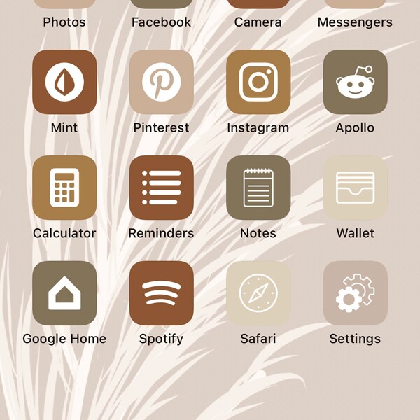 100,000+ Ios 14 Icons | Neutral App Icons | iPhone App Icons | Ios 14 ...