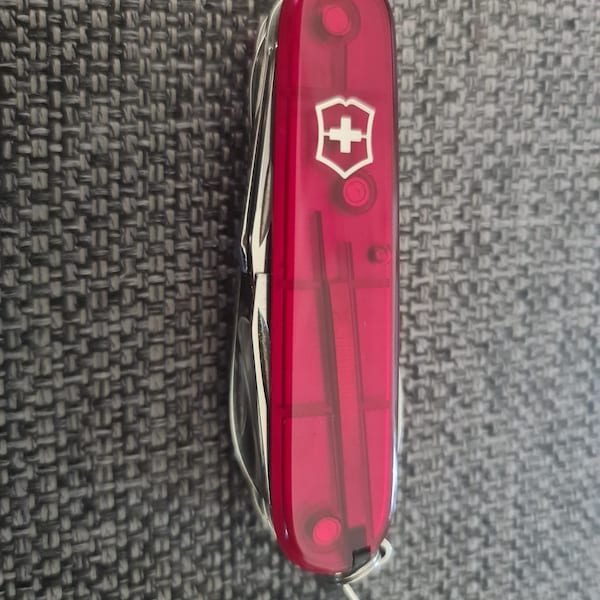 Custom Modified Deep Grain Effect Victorinox 91mm Plus Scales + Clip ...