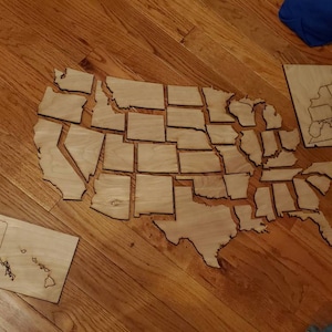 Rustic USA Map, Travel Gift, United States Travel Map, Wall Art, DIY ...