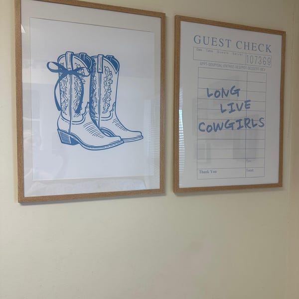 Coastal Cowgirl Gallery Wall Art, Set of 15, Trendy Dorm Decor, Girly ...