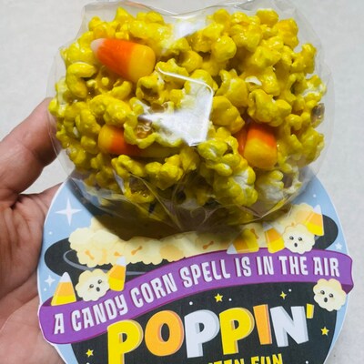 Popcorn Halloween Treat Printable, Halloween Treat Bag Tag, Kids ...