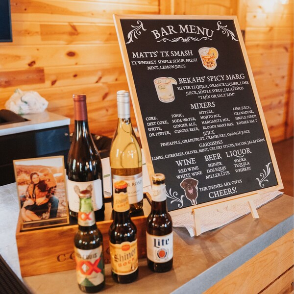 Jalapeño Margarita Sticker, Signature Drink Sticker, DIY Wedding Bar ...