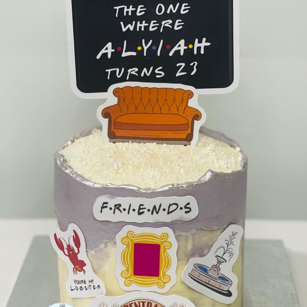 Friends Movie Clapper Board Birthday Cake Topper Personalised Set - Etsy UK