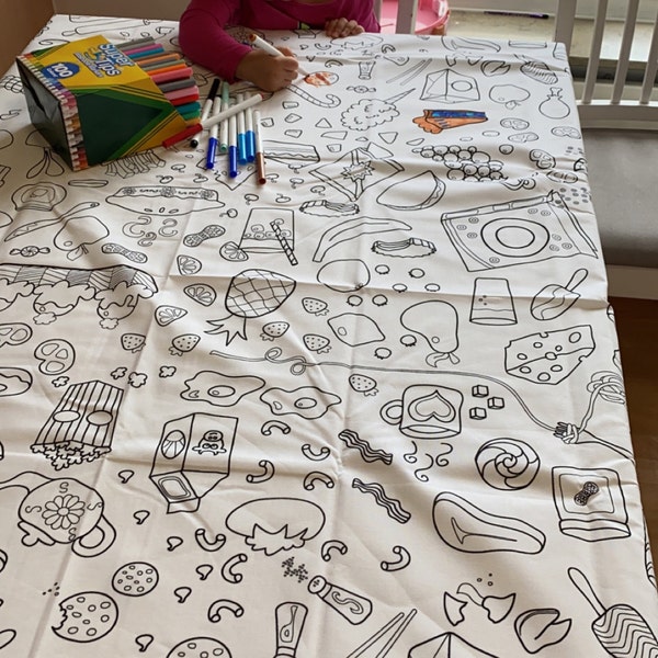 Mandala Tablecloth, Coloring Tablecloth, Kids Tablecloth, Adult ...