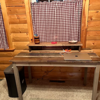 Solid Wood Desk the Westley Modern Farmhouse Style Laptop Table ...