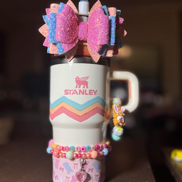 Stanley Tumbler Bow Pink Peony Camelia Gradient Fuchsia Flamingo ...