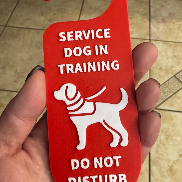 Service Dog Inside Do Not Disturb Door Hanger Sign - Hotels, Travel ...