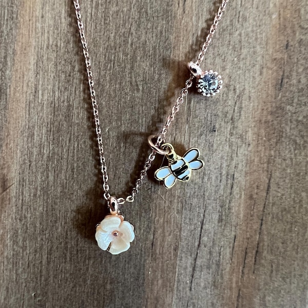 Gold Tiny Bee Charms,18k Gold Filled Coin Bee Pendant,enamel Bee Charm ...