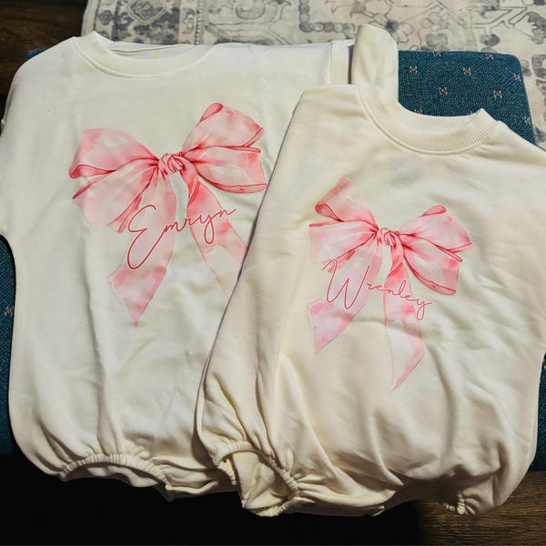 Personalized Name Baby Girl Outfits, Custom Baby Bubble Romper, Baby ...