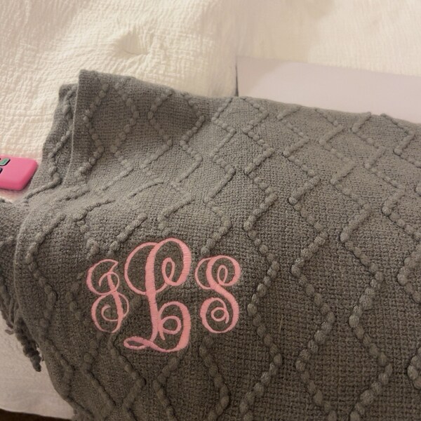 Personalized Blanket,monogrammed Throw,blanket With Name,cotton ...