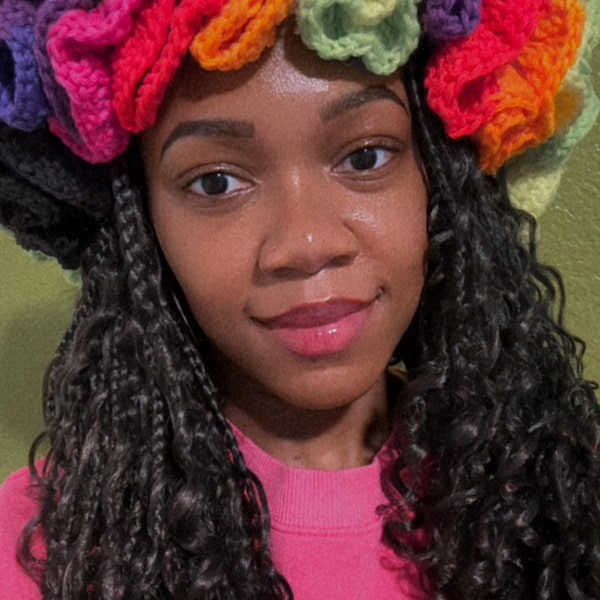 Handcrafted Crochet Ruffle Ruffle Hat- Rastafarian-themed - Etsy