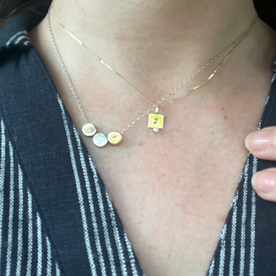 9ct Yellow Gold Square Stacking Ring, Recycled Gold Ring, Square ...