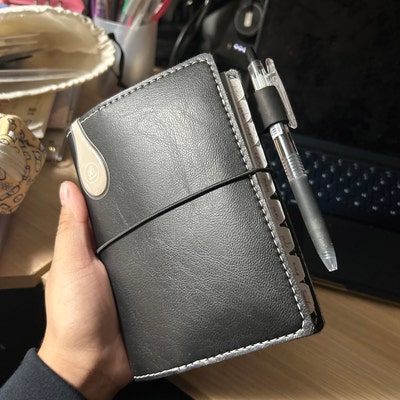 All Black Planner Cover. Mini Happy Planner Cover. Travelers Notebook ...