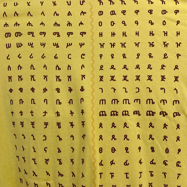 13 by 19 Inches Glossy Poster Amharic Alphabet Chart | ፊደል Fidel ...