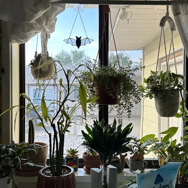 Hummingbird Stained Glass Window Hanging100% Handmade Window Decor ...