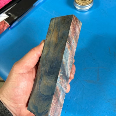 Knife Scales Blue Dye Stabilized Spalted Maple Wood Knife Scales - Etsy