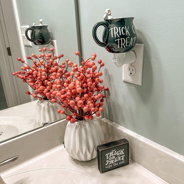 Halloween Bathroom Decor, Halloween Sign, Block Sign, Halloween Tiered ...