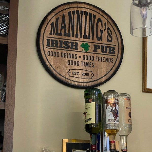 Bourbon Barrel Bar Sign - Personalized Name and Date - Authentic KY ...