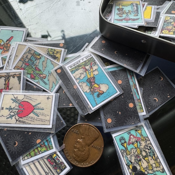 Mini Tarot Deck With Guidebook | Mini Tarot Cards With Full Rider Waite ...
