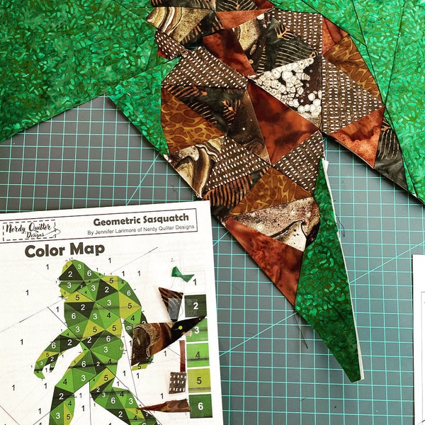 Geometric Cicada Insect Foundation Paper Pieced Quilt Pattern Block ...