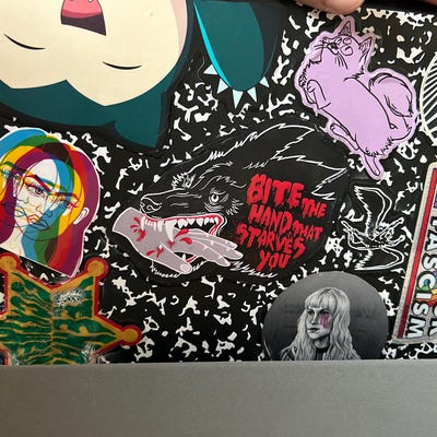 Trippy Face Vinyl Sticker Psychedelic Vinyl Sticker Stickers for ...