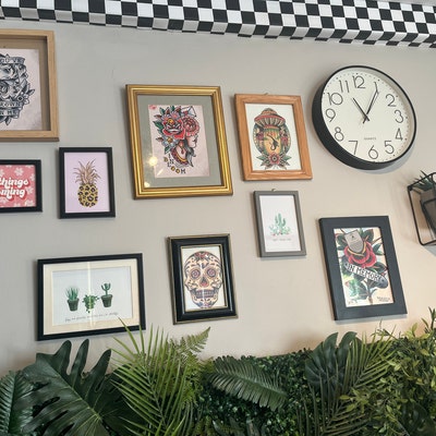 American Traditional A5 Old School Mermaid Tattoo Flash Art Pinup Print ...